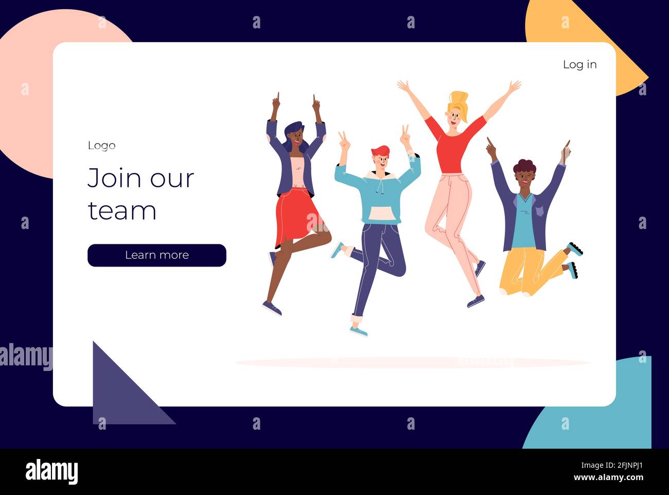 Happy jumping people Stock Vector Image & Art - Alamy