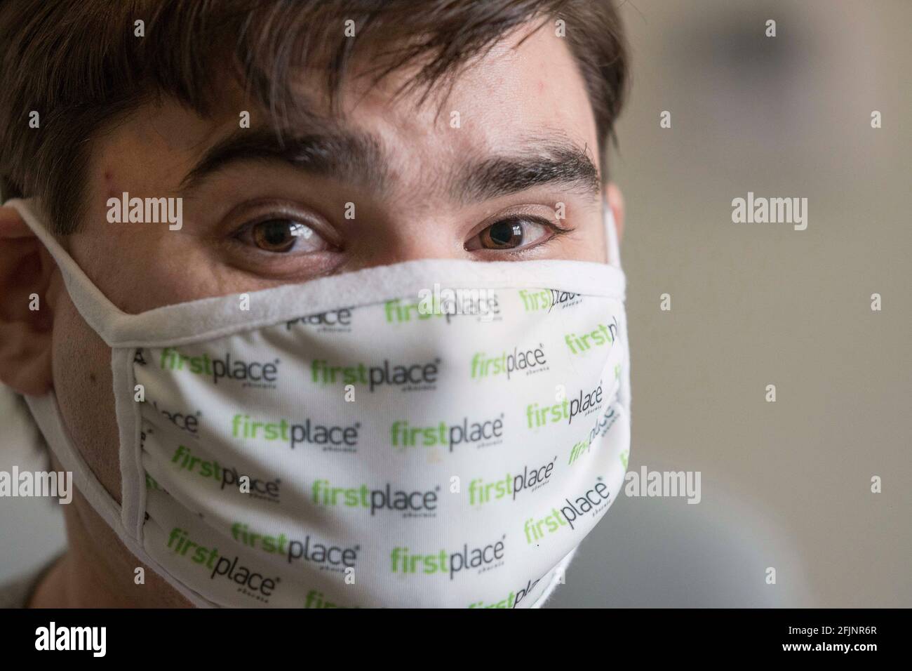 Phoenix, Arizona, USA. 2nd July, 2020. David Biederman stays masked up ...