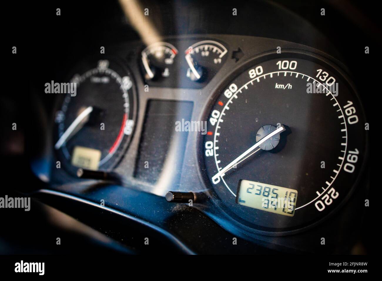 Car speedometer miles hi-res stock photography and images - Alamy