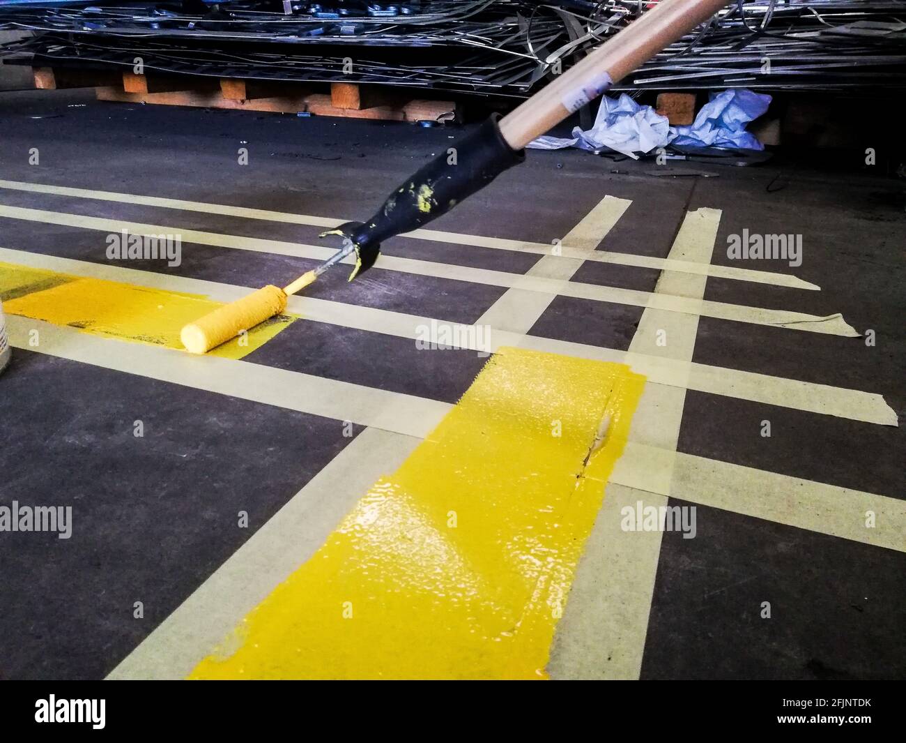 Taped lines hi-res stock photography and images - Alamy