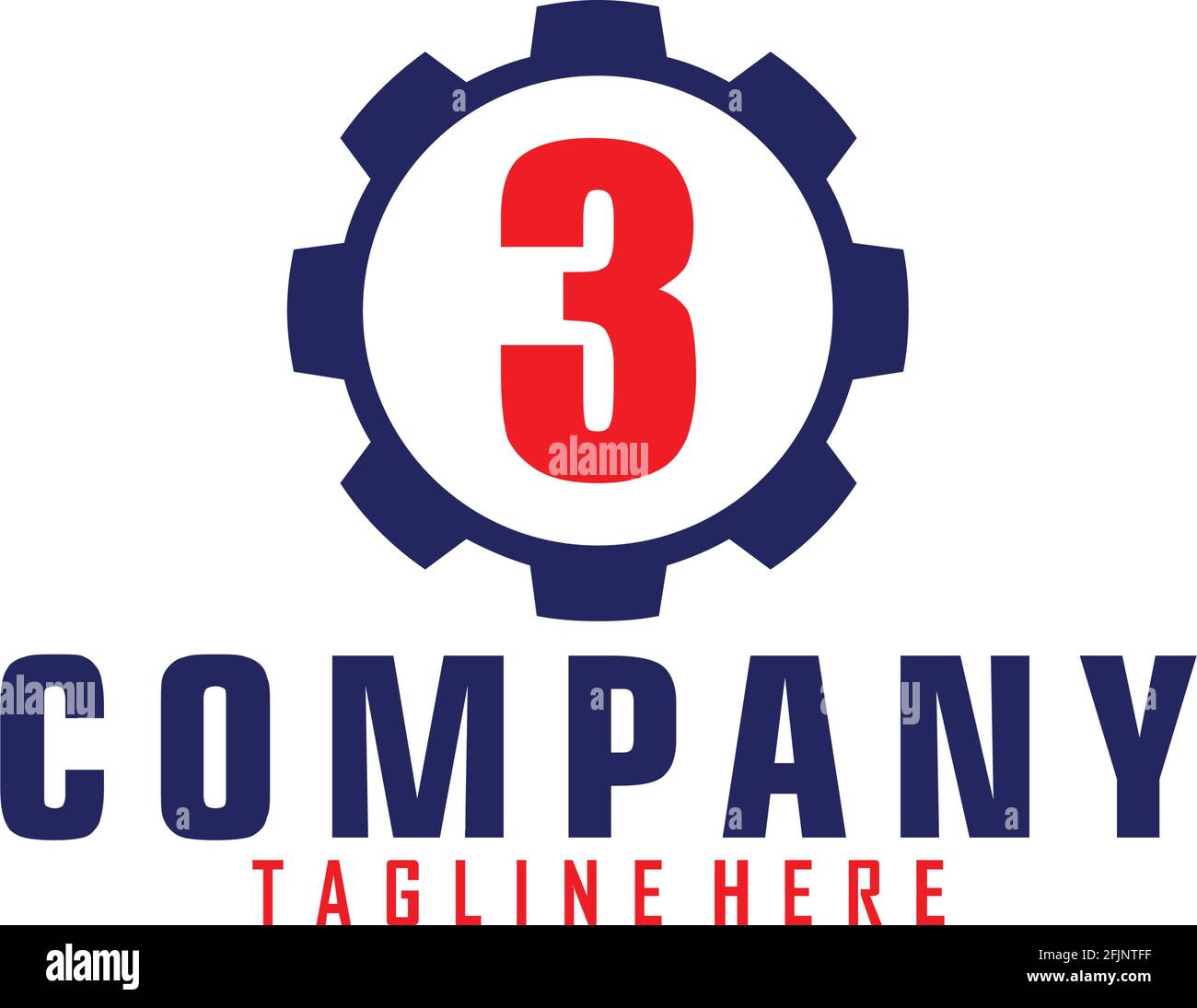 number 3 gear logo icon vector concept graphic design Stock Vector ...