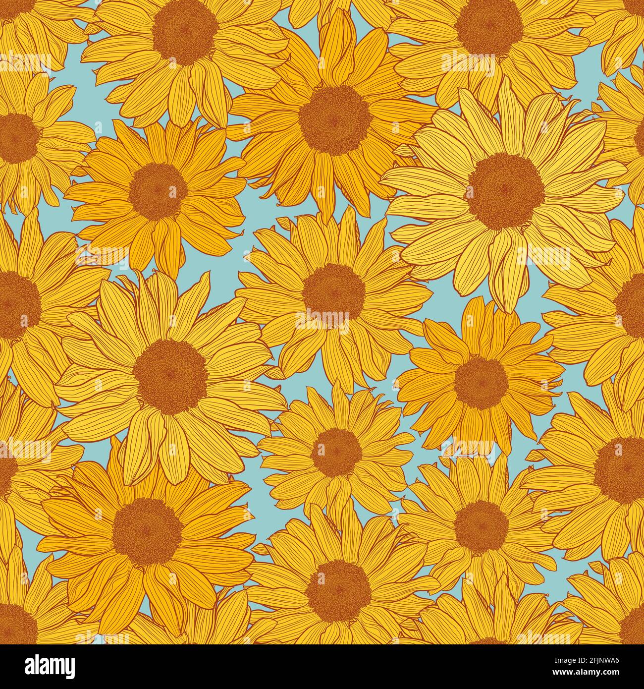Sunflower Pattern Vector