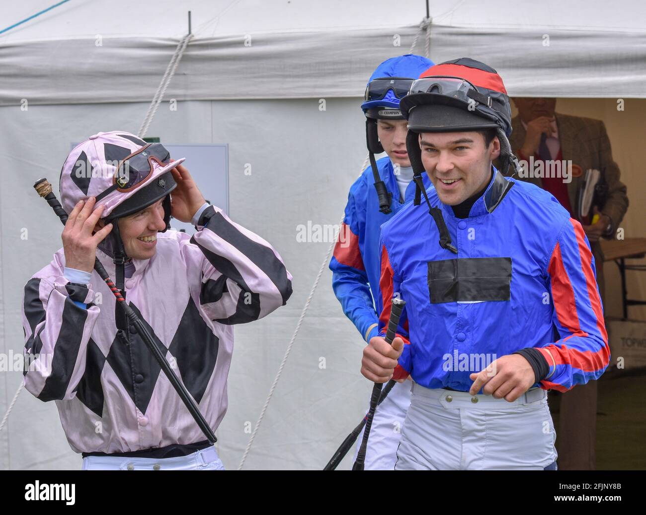 Eyton Races on a bank holiday Monday, Horse Racing at its best Stock ...