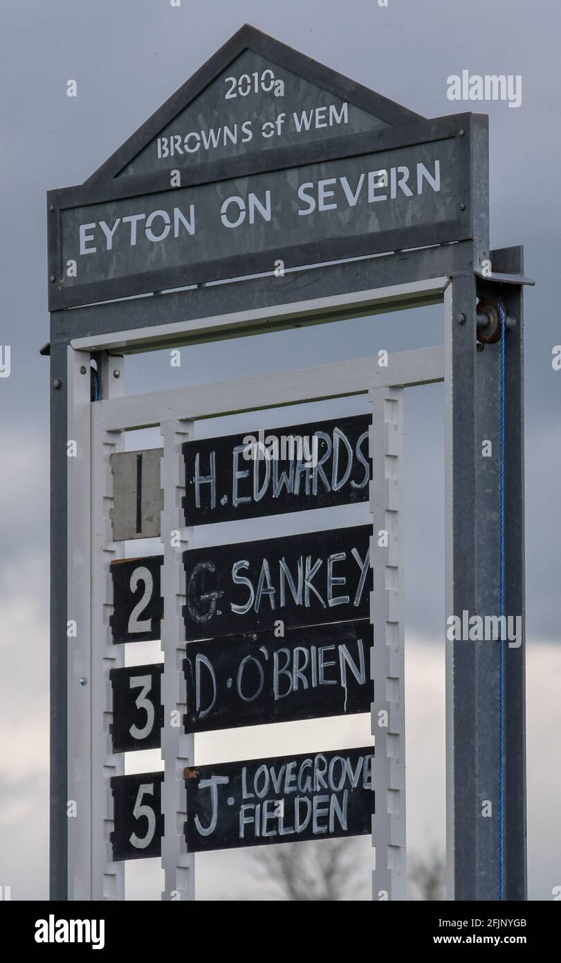 Eyton Races on a bank holiday Monday, Horse Racing at its best Stock ...