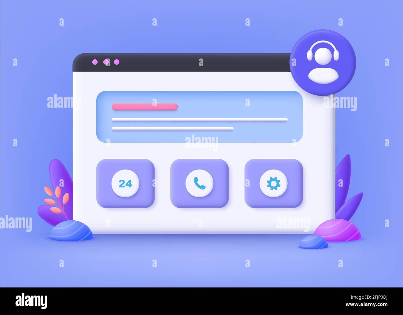 Virtual technical support service, customer service, online assistant ...