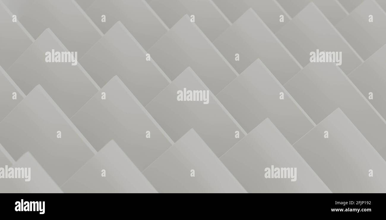 white abstract geometric shape pattern square 3d render illustration ...