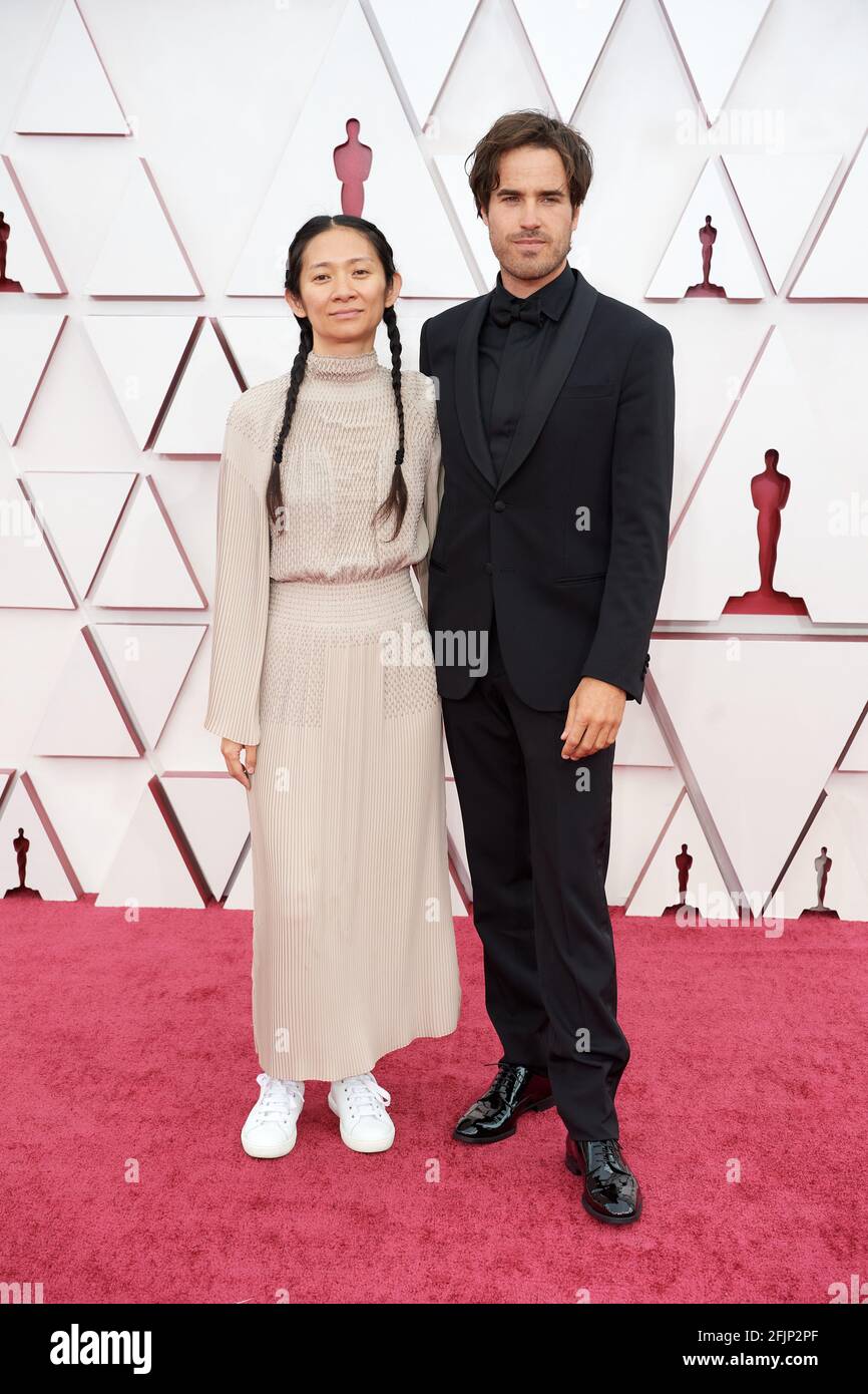 Los Angeles, USA. 25th Apr, 2021. Oscar® nominees Chloé Zhao and Joshua ...