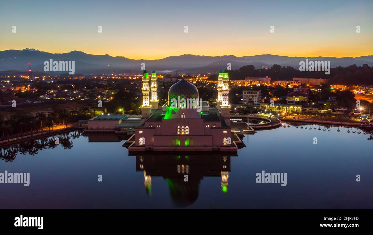 Aerial Drone image of beautiful mosque and the most famous tourist spot ...