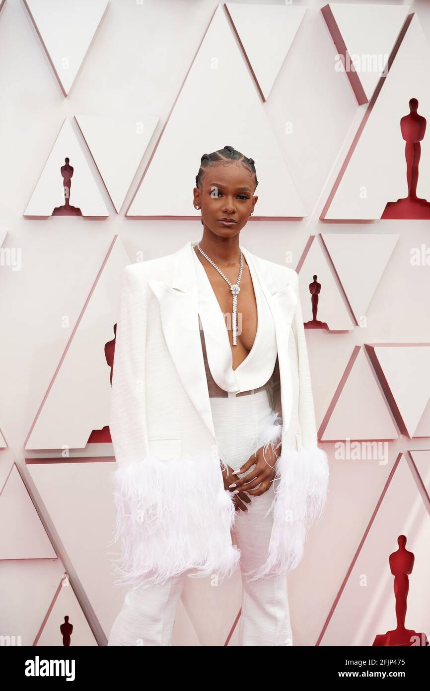 Los Angeles, USA. 25th Apr, 2021. Oscar® nominee Tiara Thomas arrives ...