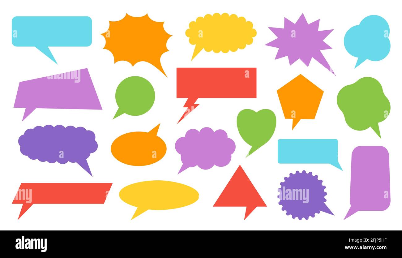 Colored Speech Bubbles Clip Art