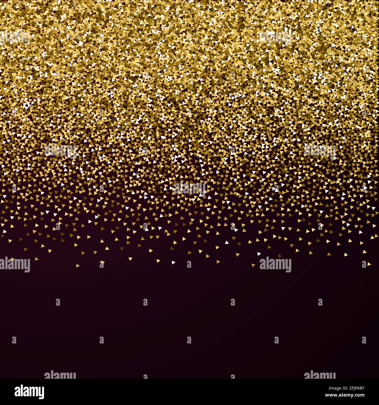 Gold triangles glitter luxury sparkling confetti. Scattered small gold ...