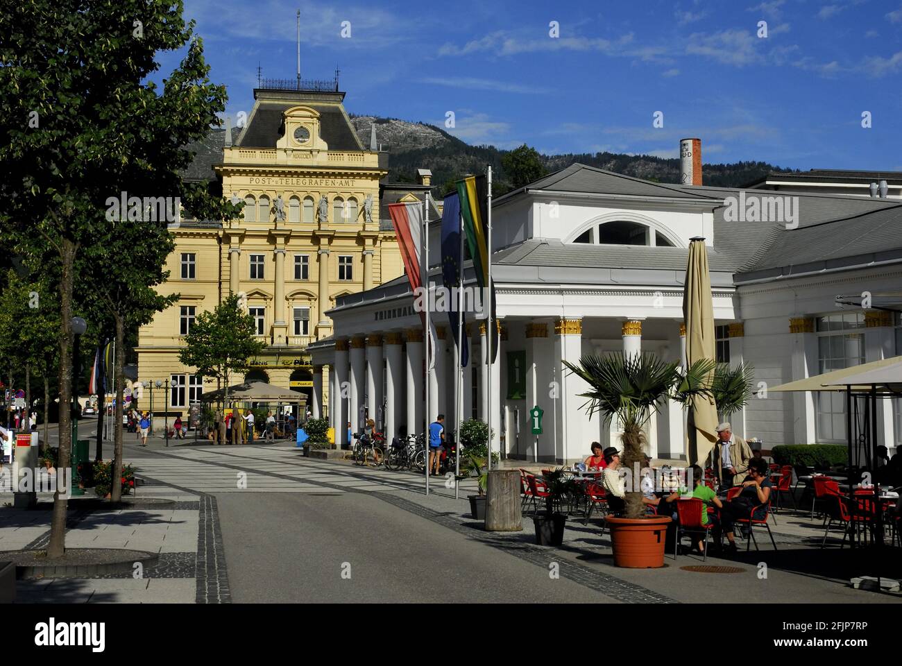 Drinking hall and post office, Bad Ischl, Salzkammergut, Austria Stock ...