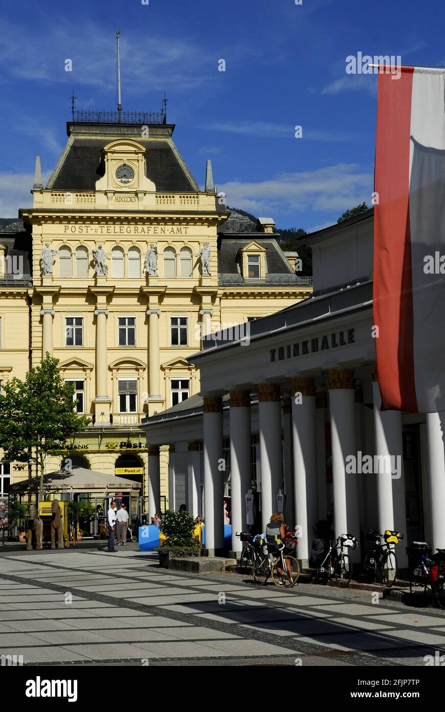 Drinking hall and post office, Bad Ischl, Salzkammergut, Austria Stock ...