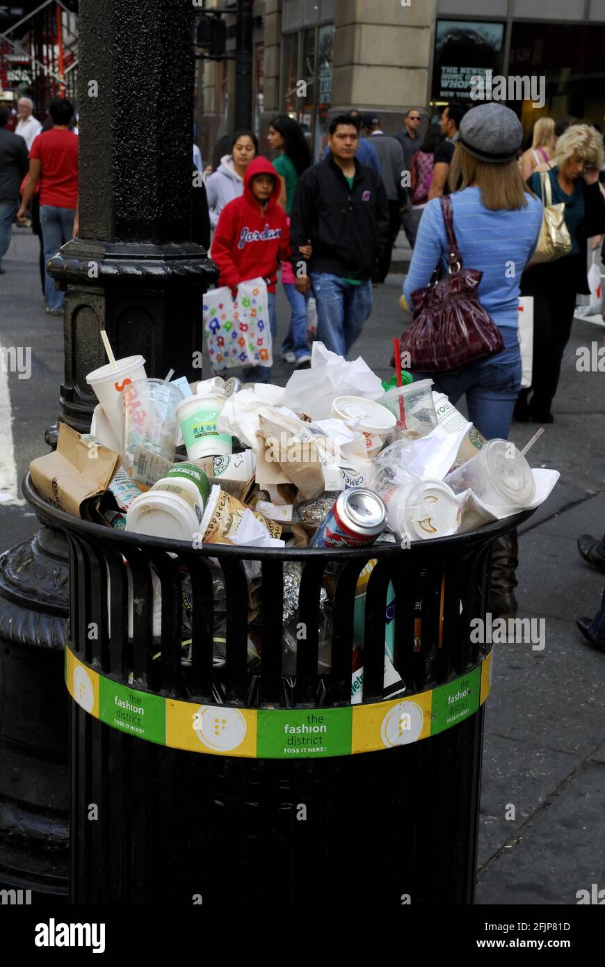 Garbage can, Trash, Waste, Trash, New York City, New York, USA Stock ...
