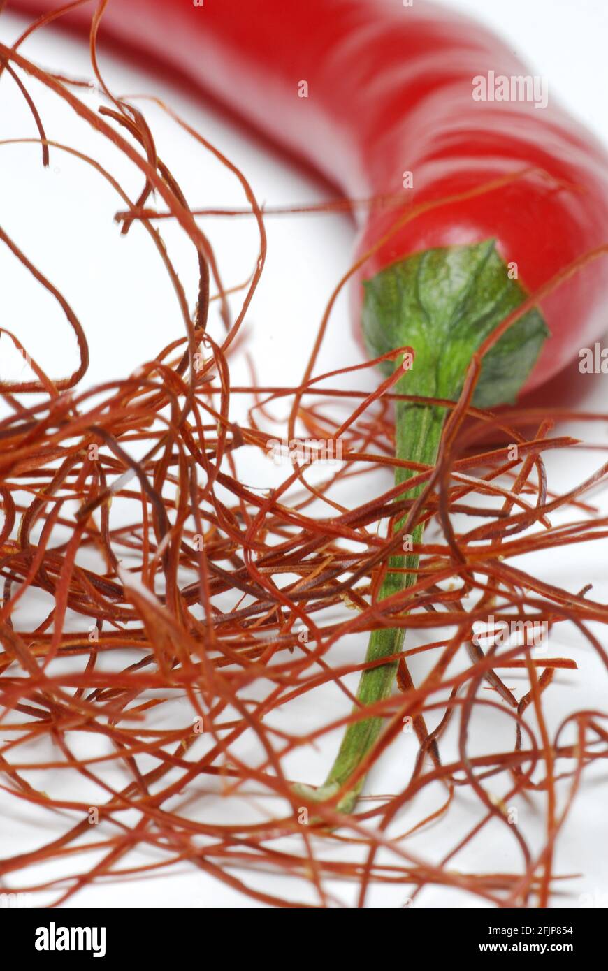 Chili pod and chili threads, chili pepper pepper (Capsicum annuum ...