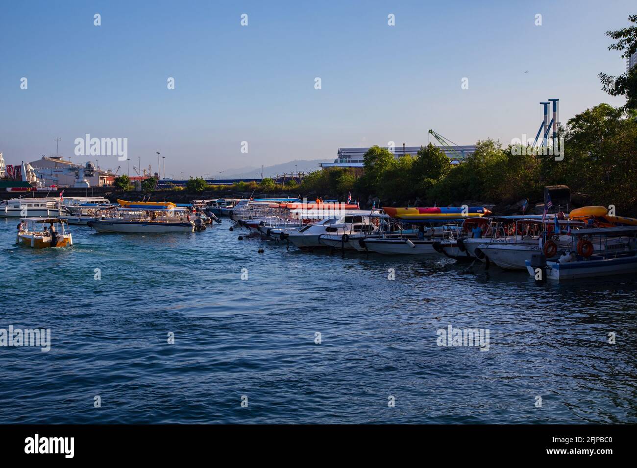Kota Kinabalu, Sabah, Malaysia - February 02, 2019 :Speed boat park at ...