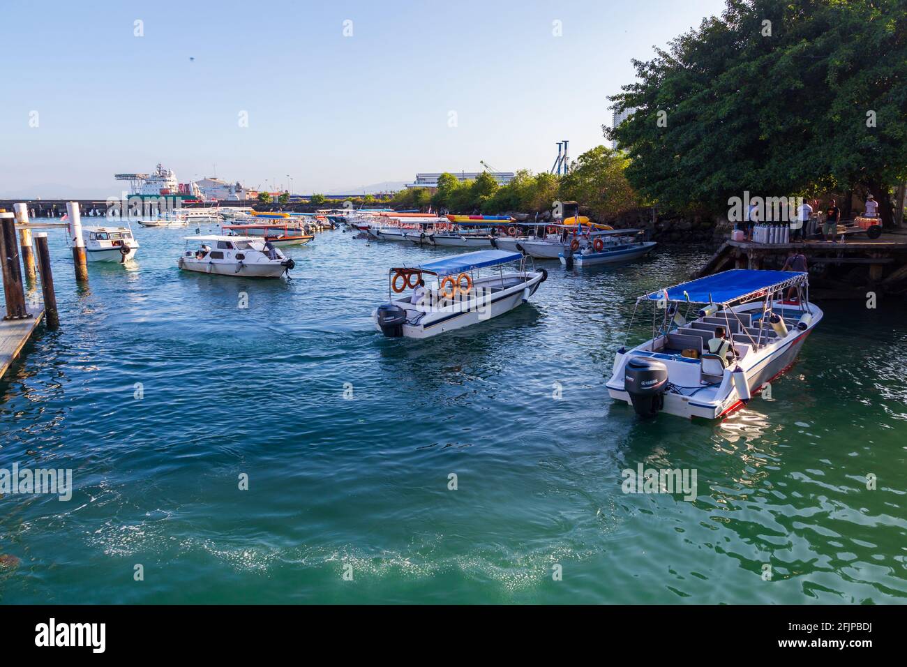 Kota Kinabalu, Sabah, Malaysia - February 02, 2019 :Speed boat park at ...