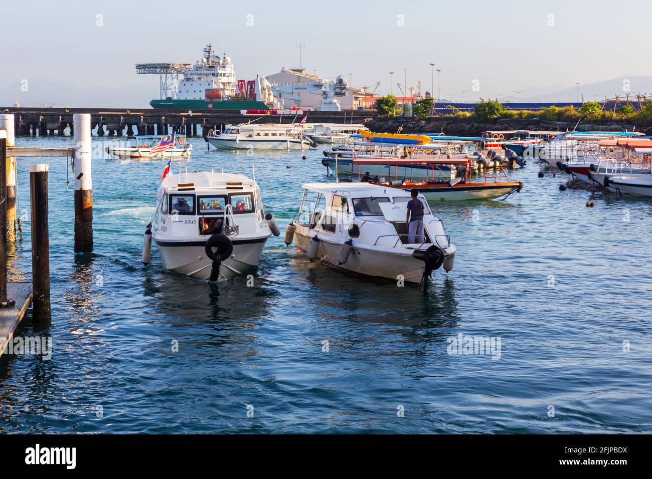 Kota Kinabalu, Sabah, Malaysia - February 02, 2019 :Speed boat park at ...