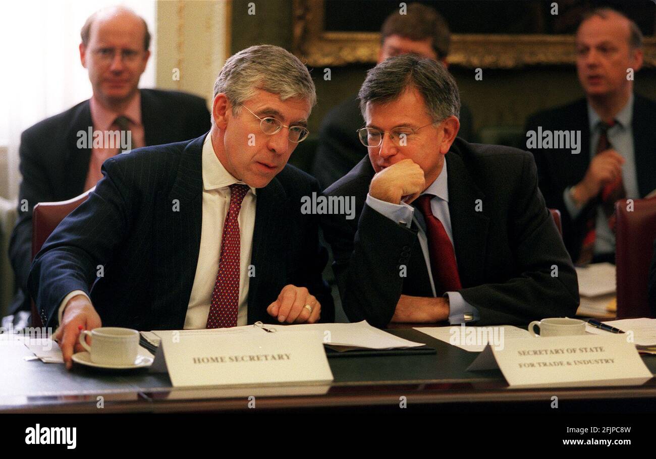 Jack Straw and Stephen Byers at the fuel supply taskforce anounced ...