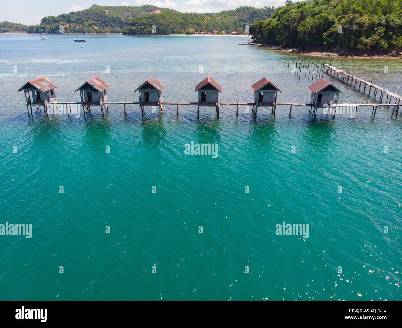 Aerial drone coast borneo island hi-res stock photography and images ...