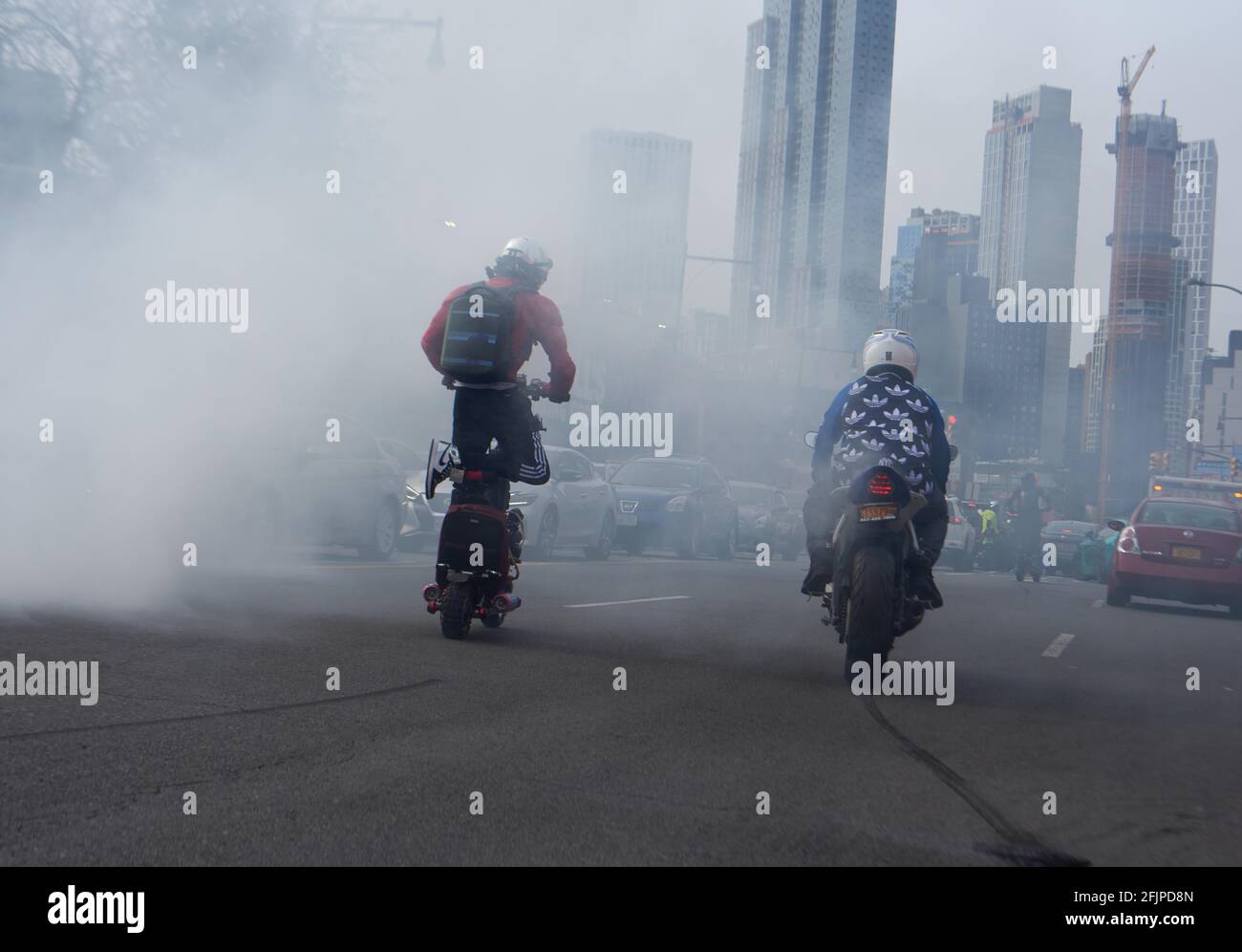 Brooklyn, New York, New York, USA. 24th Apr, 2021. Motorcyclists come ...
