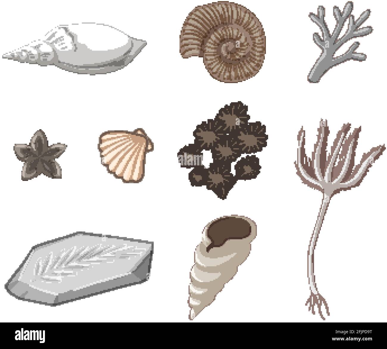 Set of sea object isolated illustration Stock Vector Image & Art - Alamy