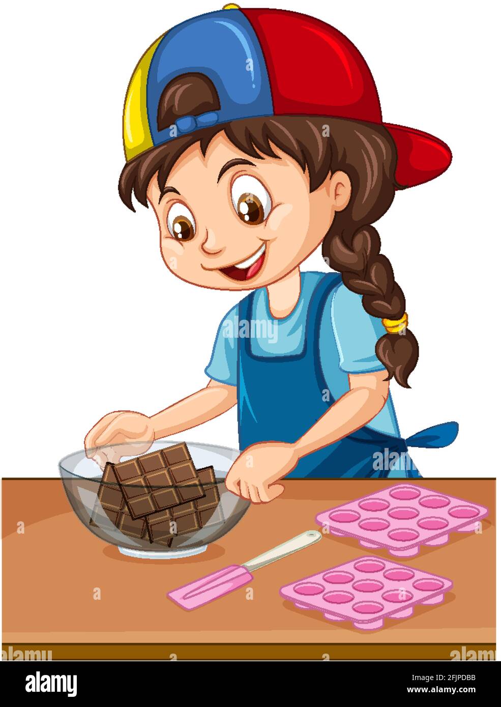 Cartoon chef baker kids baking hi-res stock photography and images - Alamy