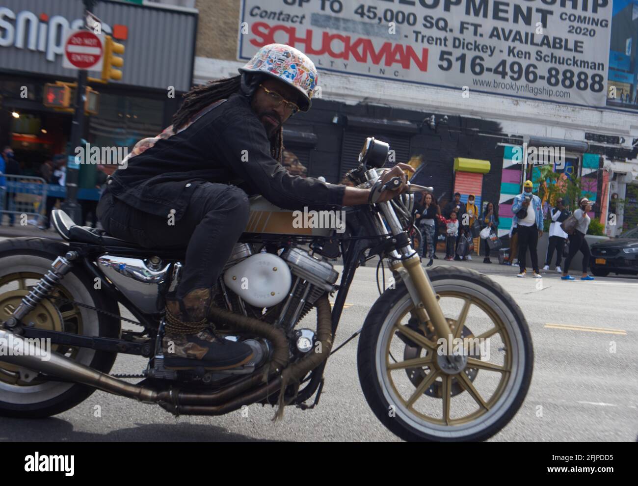 Brooklyn, New York, New York, USA. 24th Apr, 2021. Motorcyclists come ...