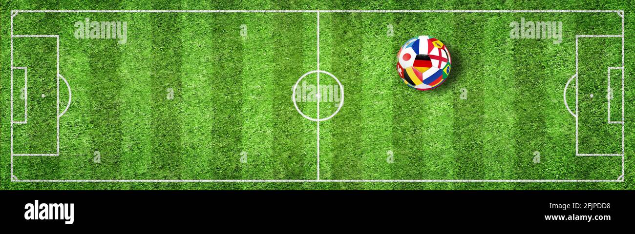 Traditional soccer game with a leather ball Stock Photo - Alamy