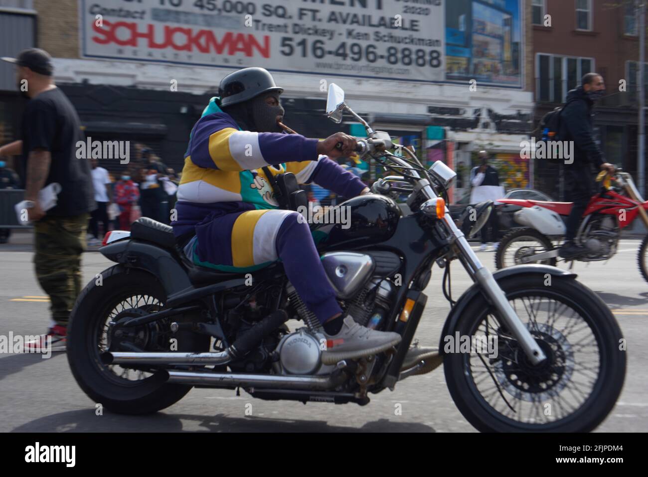 Brooklyn, New York, New York, USA. 24th Apr, 2021. Motorcyclists come ...