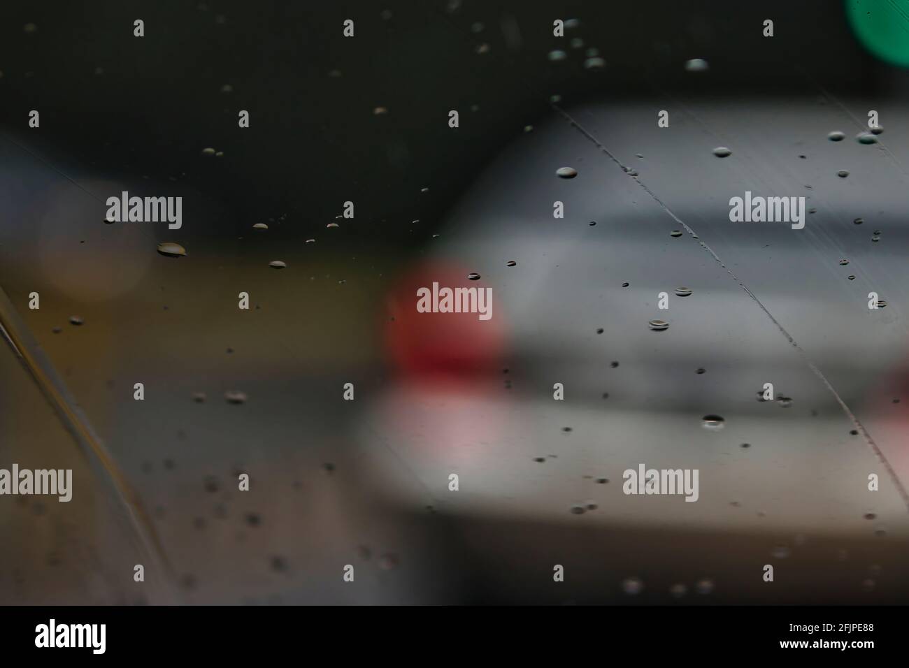 a car on a highway viewed through rainy window Stock Photo - Alamy
