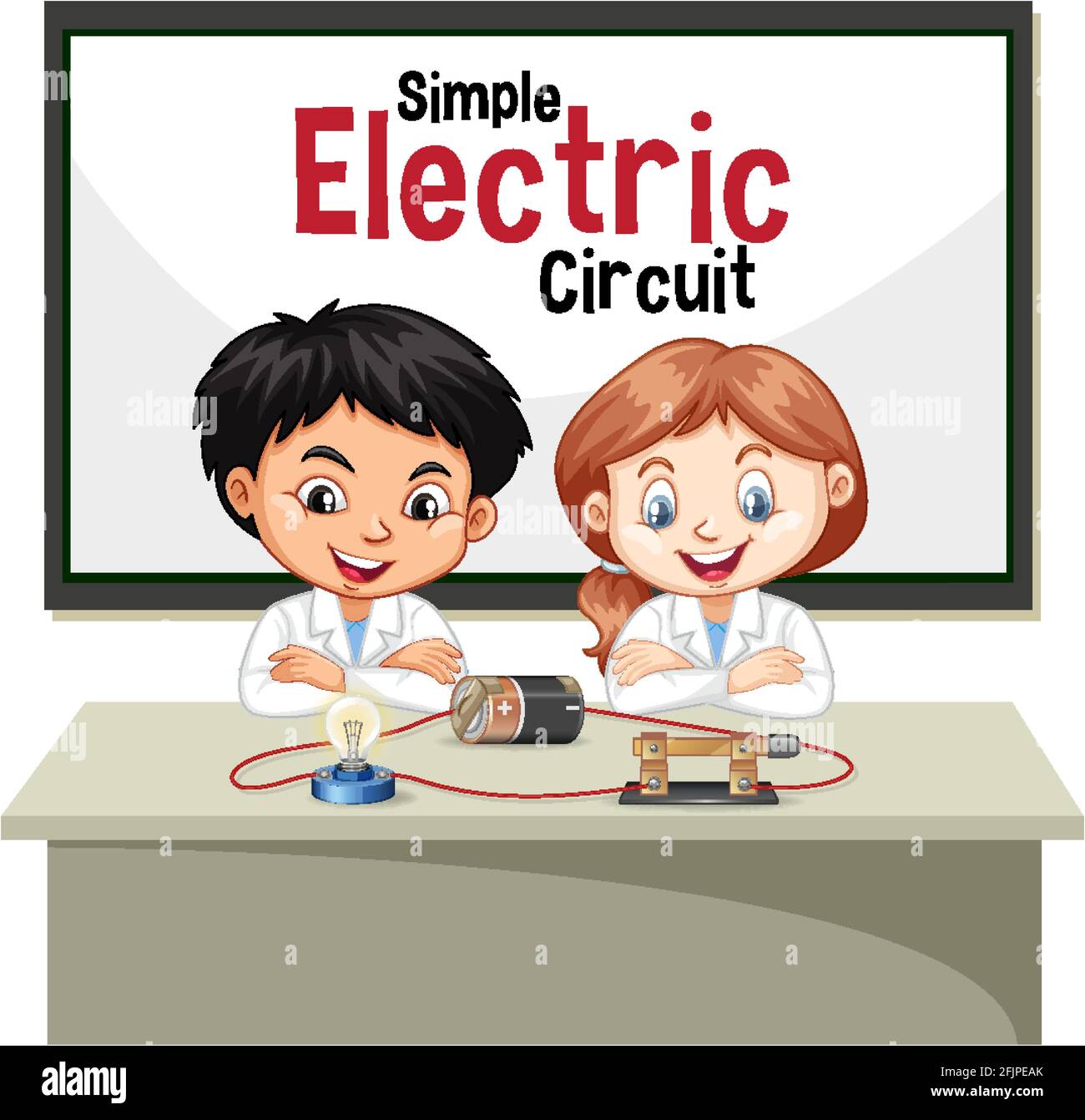 Simple circuit diagram Cut Out Stock Images & Pictures - Alamy