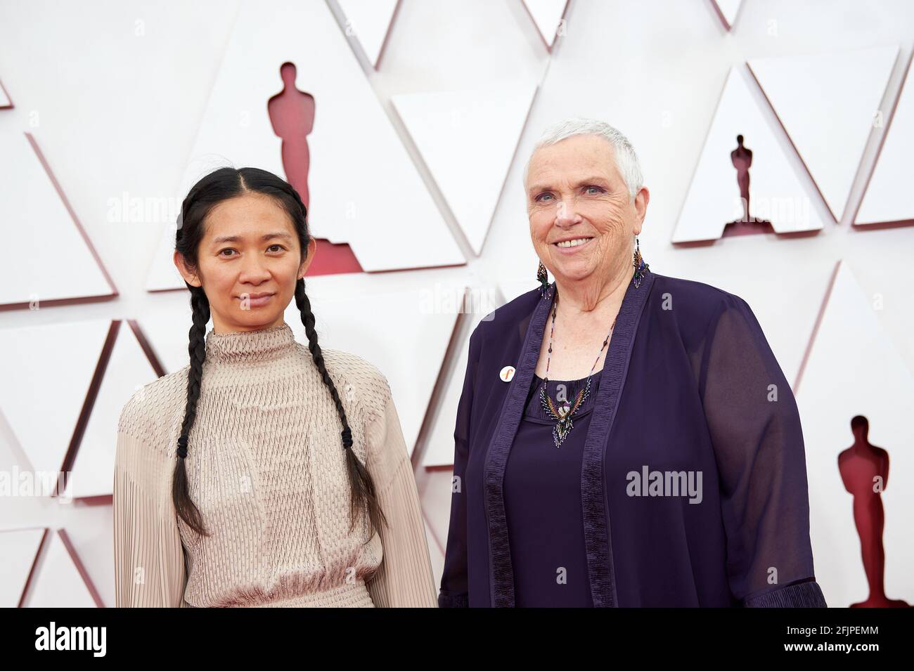 Los Angeles, USA. 25th Apr, 2021. Chloe Zhao and Charlene Swankie ...