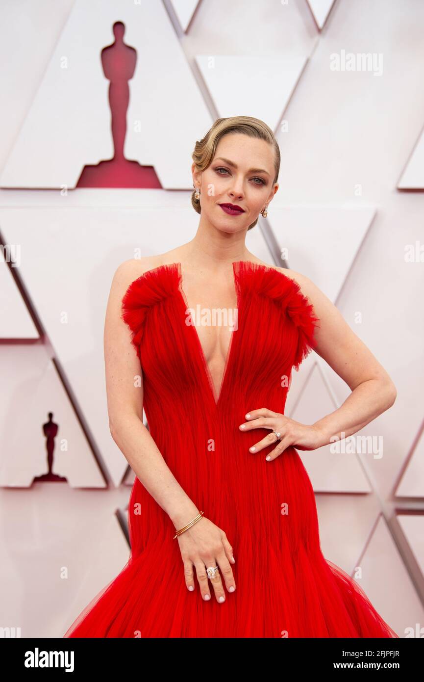 Los Angeles Usa 25th Apr 2021 Oscar Nominee Amanda Seyfried