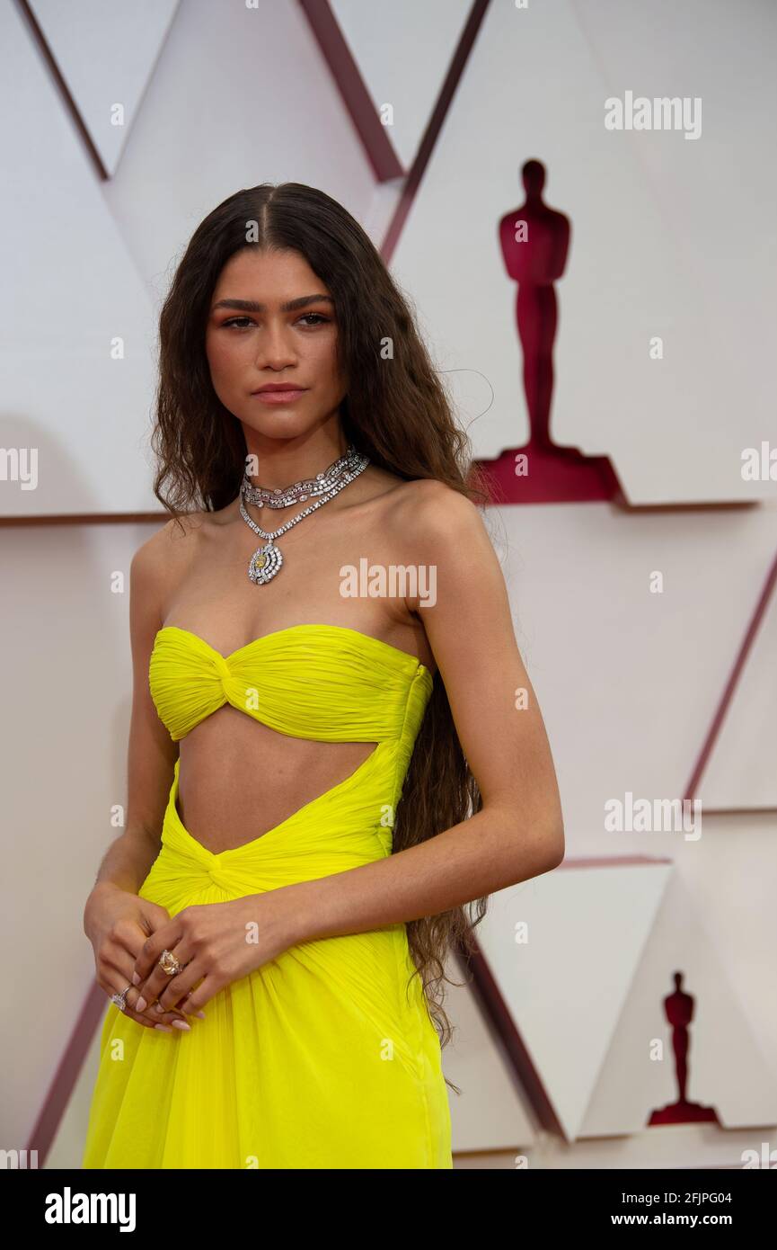 Los Angeles California Usa 25th April 2021 Zendaya Arrives On The