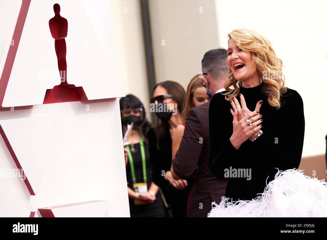 Los Angeles, USA. 25th Apr, 2021. Oscar® presenter Laura Dern arrives ...
