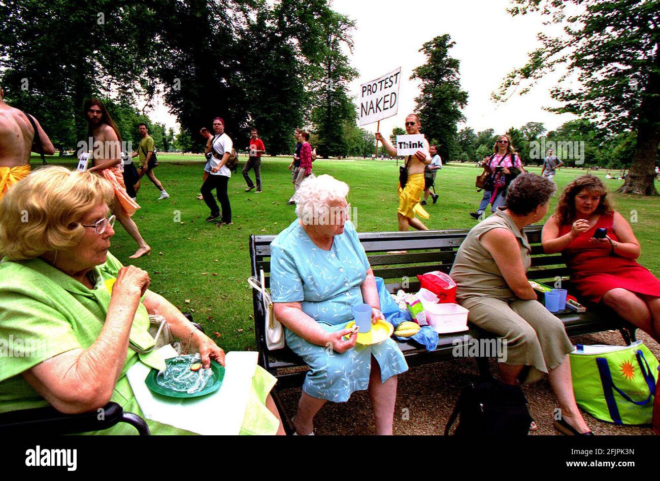 NAKED PROTESTERS LEAVE KENSINGTON PARK TO UNDRESS FULLY BEFORE SOME ...