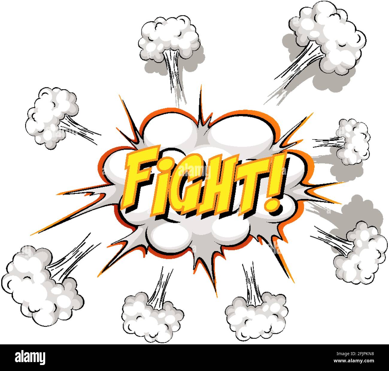 Comic speech bubble with fight text illustration Stock Vector Image ...