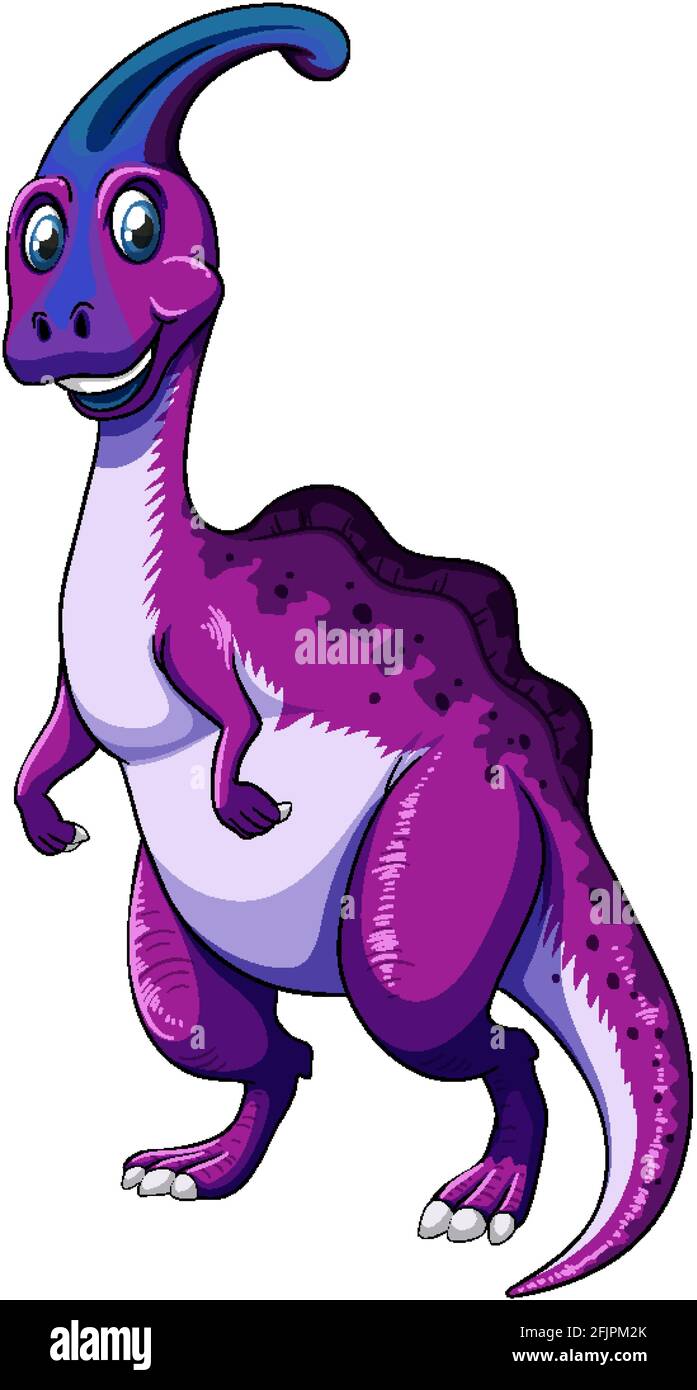 A Parasaurus dinosaur cartoon character illustration Stock Vector Image ...