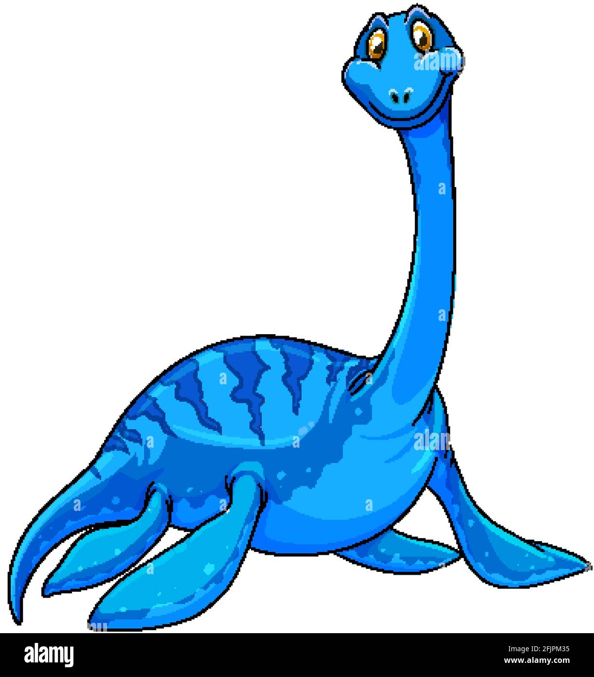 A pliosaurus dinosaur cartoon character illustration Stock Vector Image ...