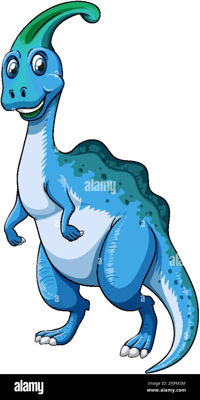 A Parasaurus dinosaur cartoon character illustration Stock Vector Image ...
