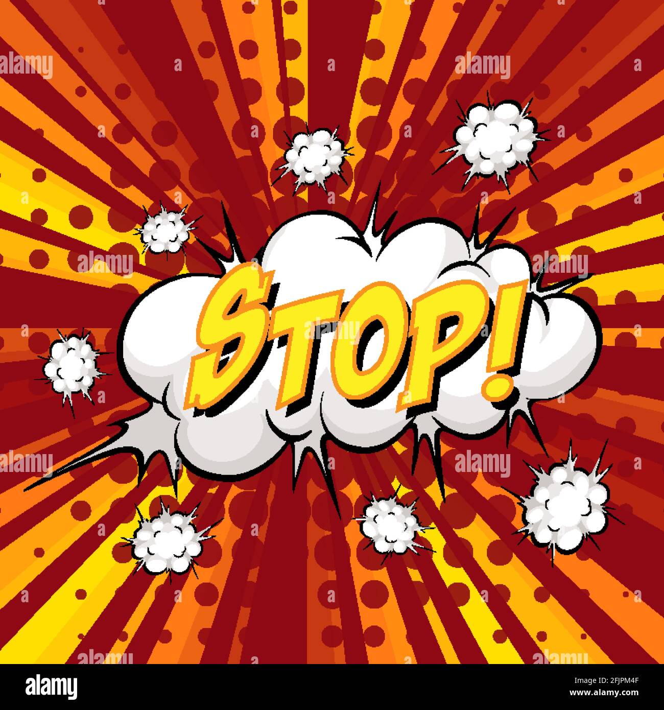 STOP wording comic speech bubble on burst illustration Stock Vector ...