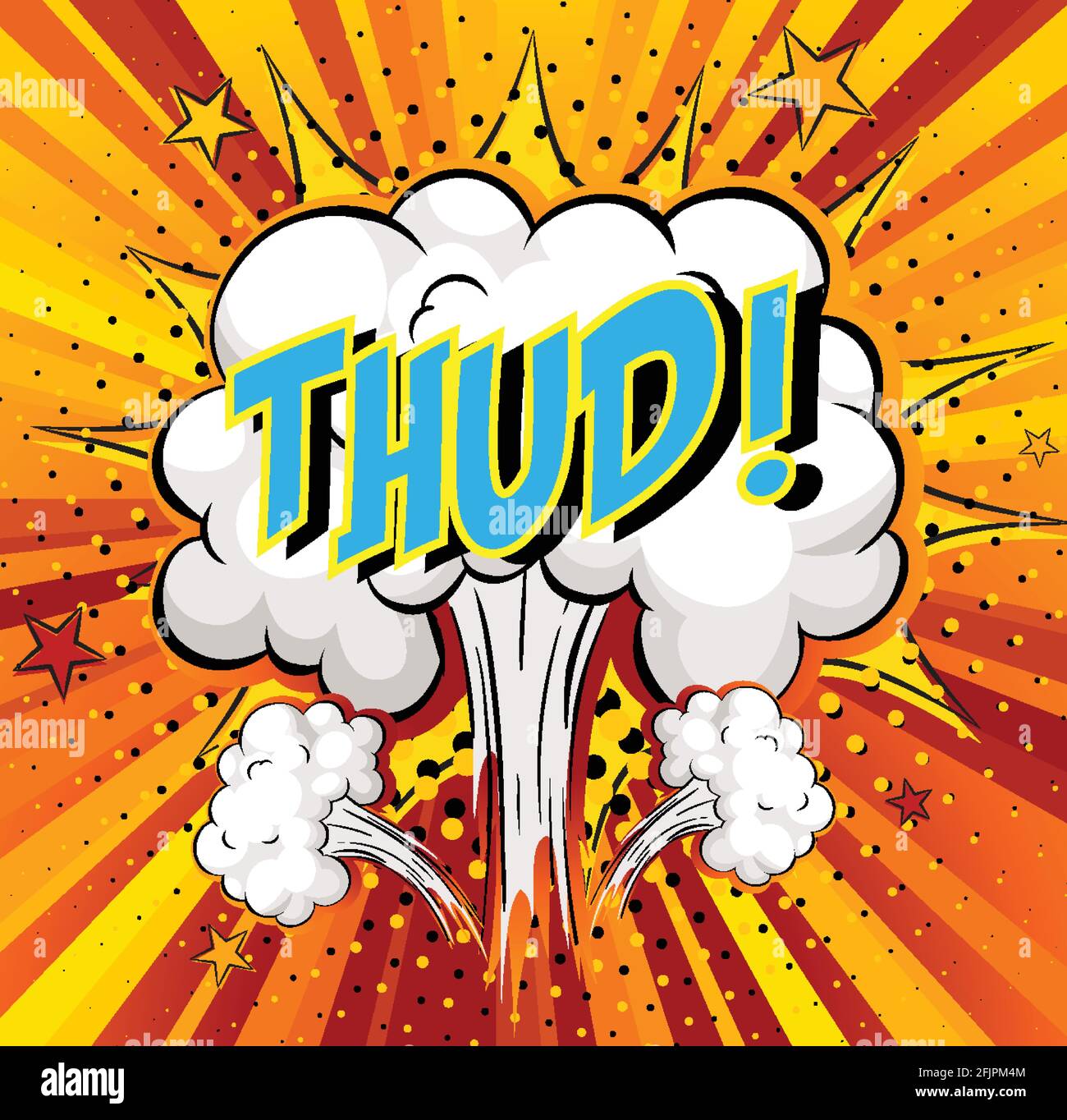 Word Thud on comic cloud explosion background illustration Stock Vector ...