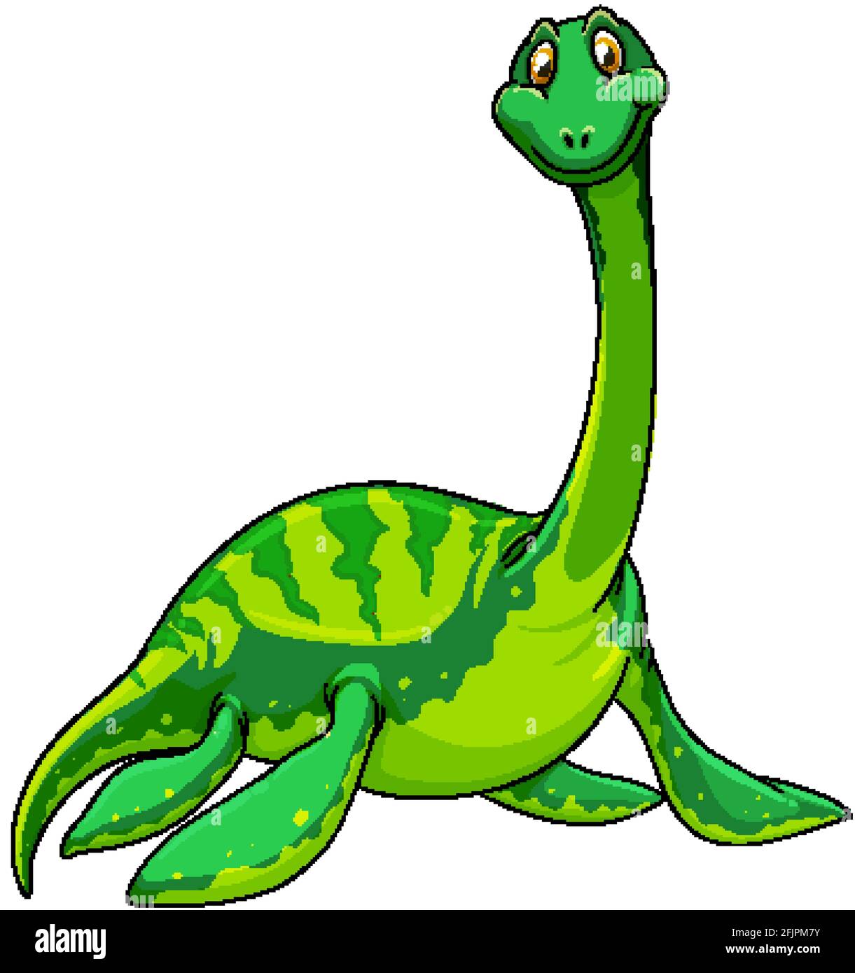 A pliosaurus dinosaur cartoon character illustration Stock Vector Image ...