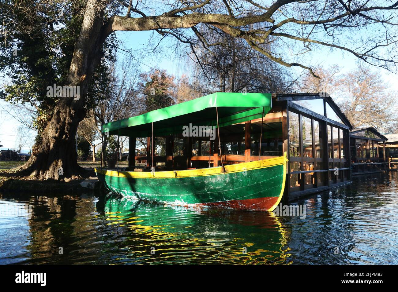 Lagoon restaurants and beautiful views of Saint Naum area in Lake Ohrid ...
