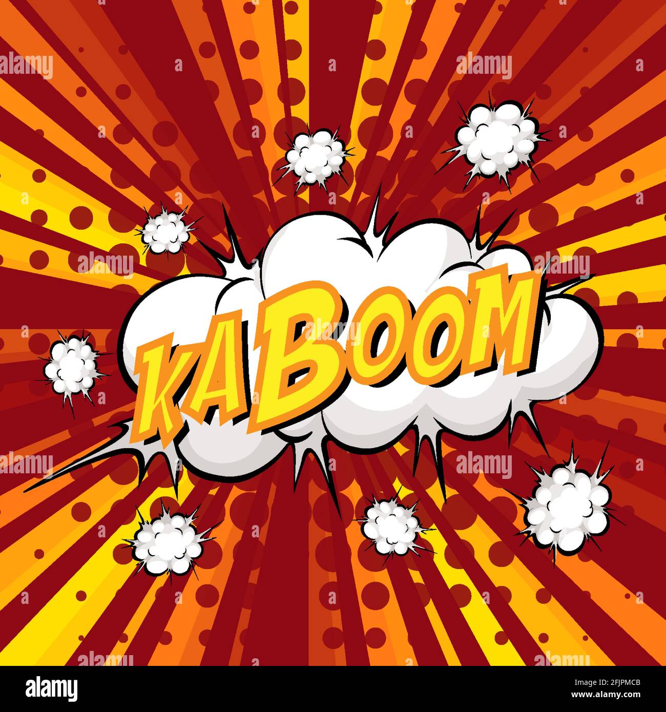 KABOOM wording comic speech bubble on burst illustration Stock Vector Image & Art - Alamy