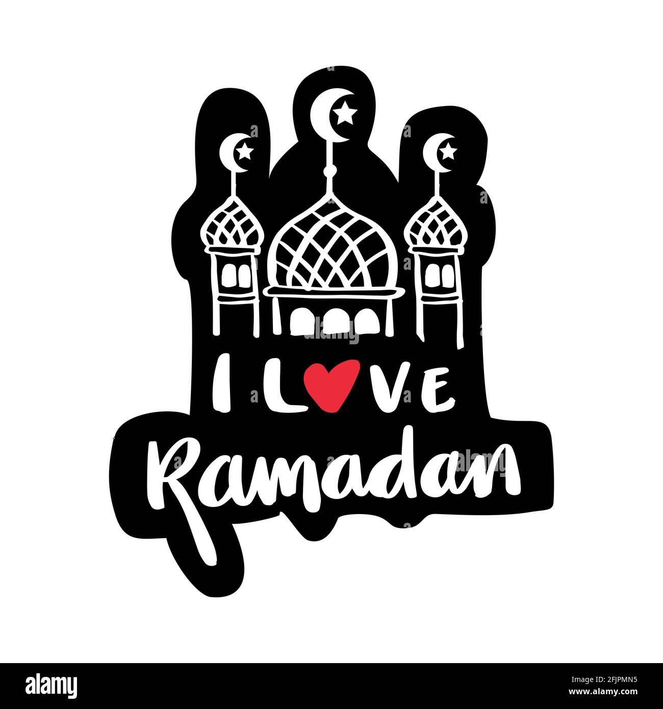 I Love Ramadan greeting card. Hand lettering Stock Photo - Alamy