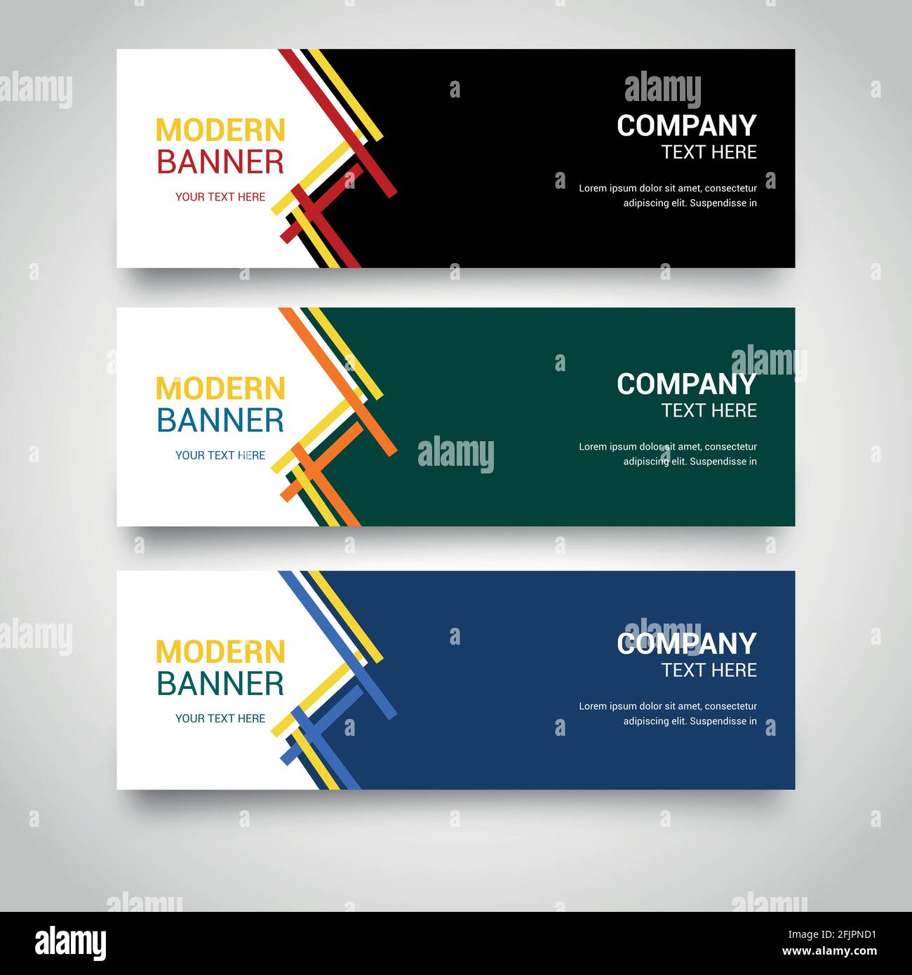 Abstract geometric horizontal banners Stock Vector Images - Alamy