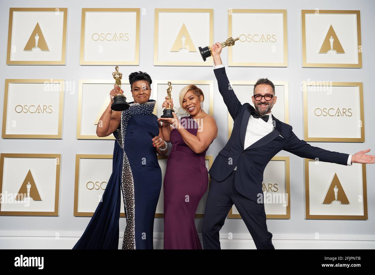Los Angeles, USA. 25th Apr, 2021. Jamika Wilson (Center), Sergio Lopez ...