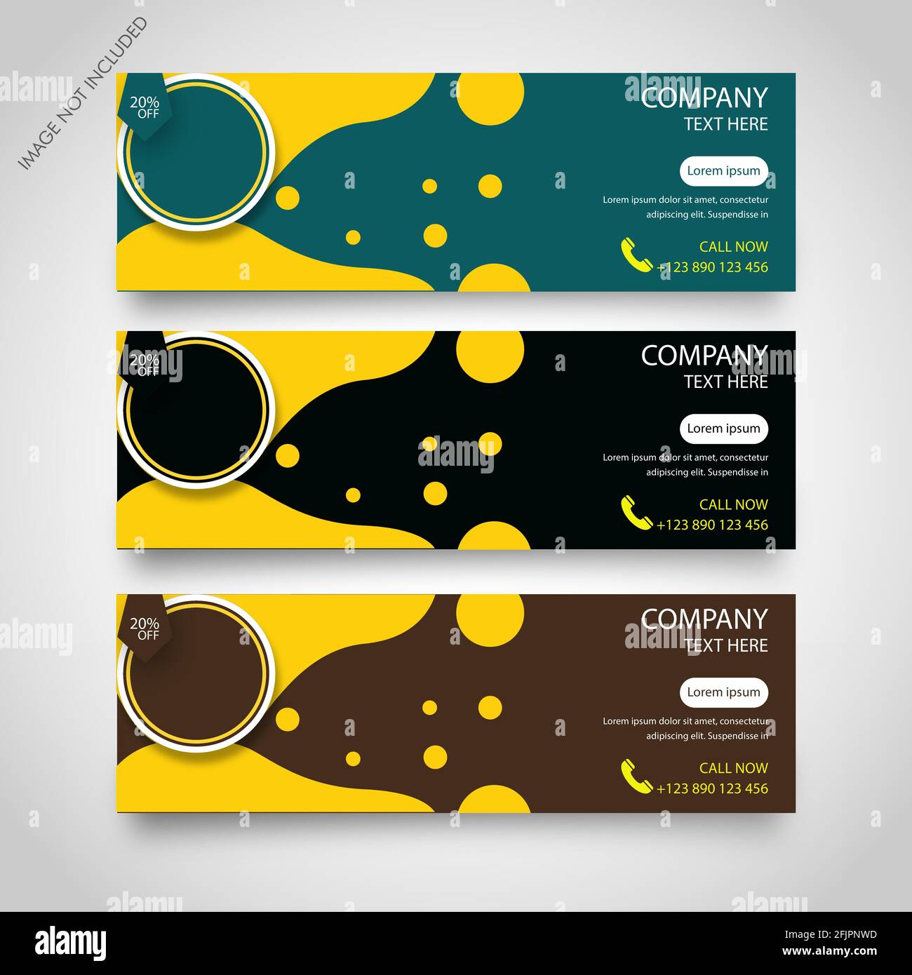 Horizontal banners website design Stock Vector Images - Alamy